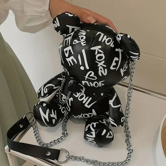 Bags | Metal Teddy Bear Purse | Poshmark